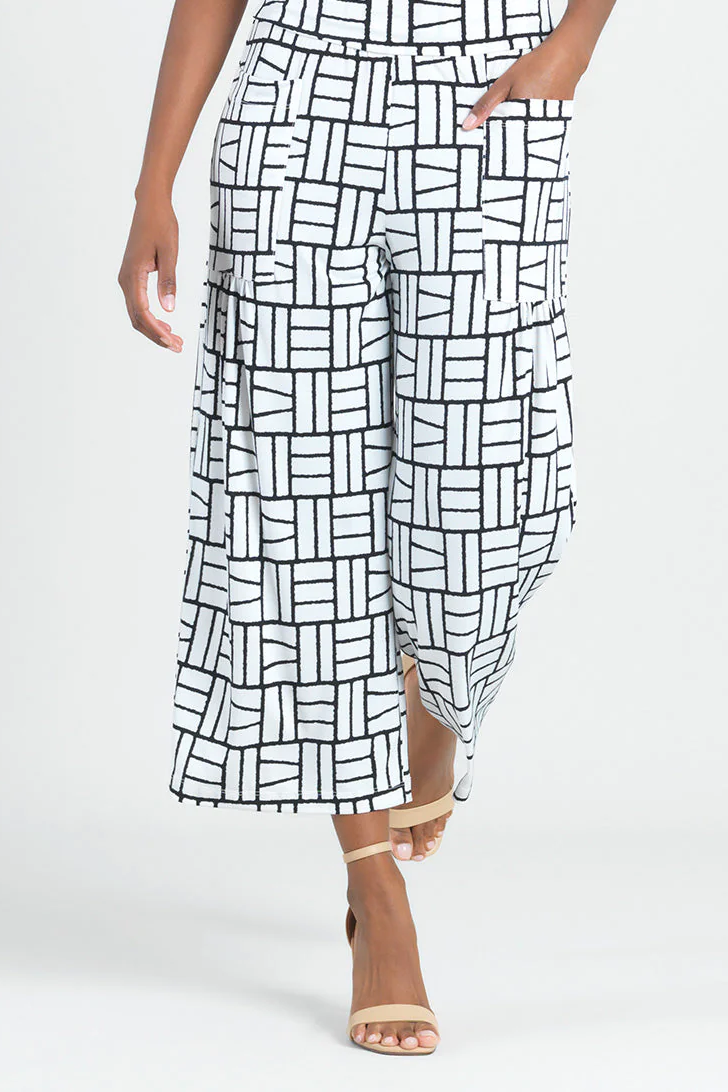 Geo Print Soft Knit Gaucho Pant – Shoptiques