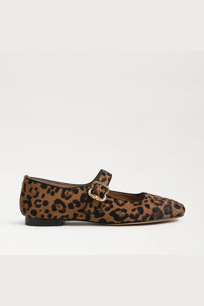 Michaela Mary Jane Flat- Tan Leopard – Shoptiques