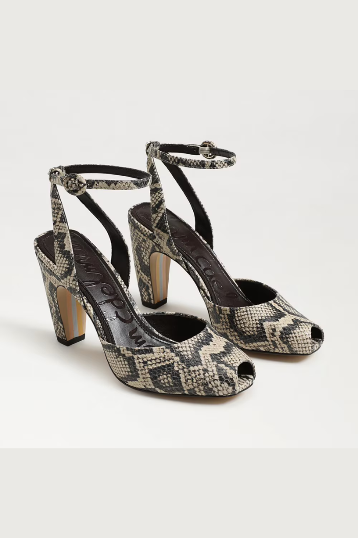 Wrenna Ankle Strap Pump - Grey Snake Print – Shoptiques