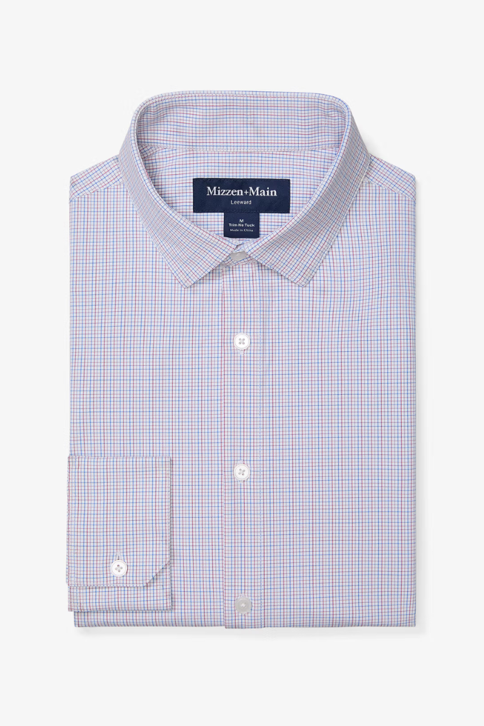 Leeward No Tuck Dress Shirt- Red Clay Aaron Plaid – Shoptiques