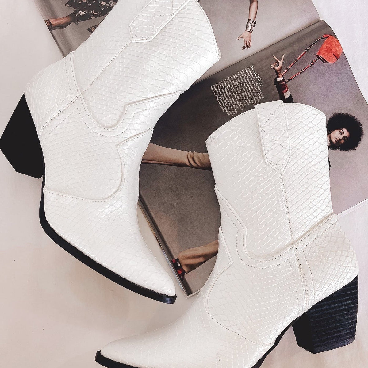 Matisse Bambi Boots - White Snake Skin – Shoptiques