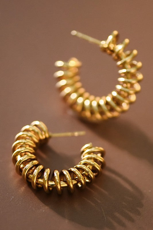 Gold Coil Hoops – Shoptiques