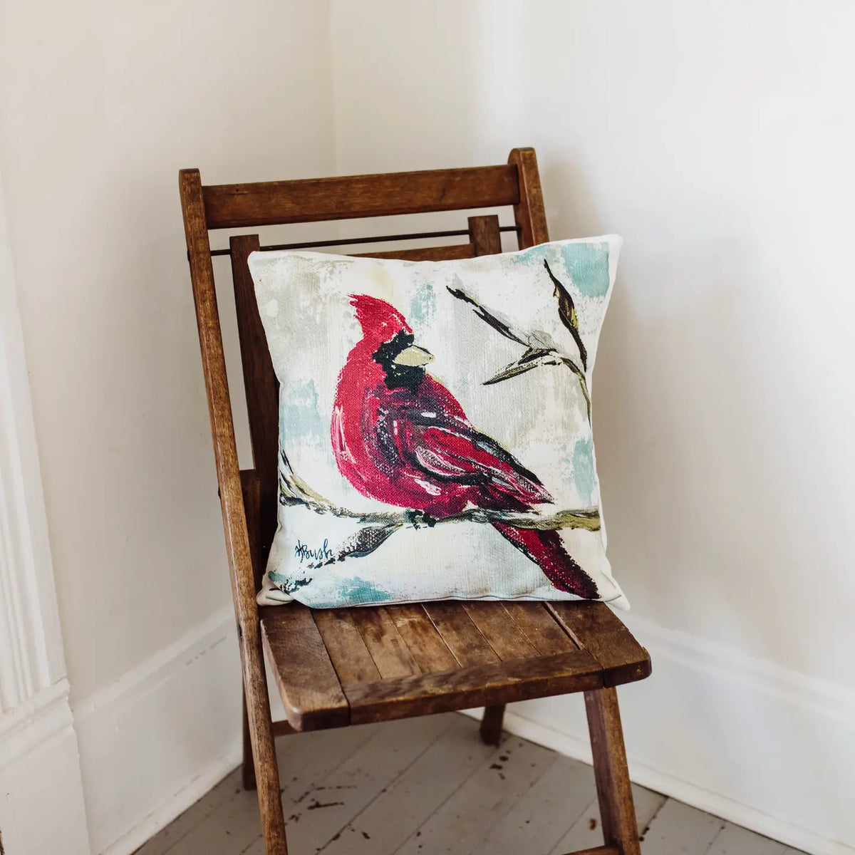 Spiritual Cardinal "Watching Over You" Pillow - Lucky Bird – Shoptiques