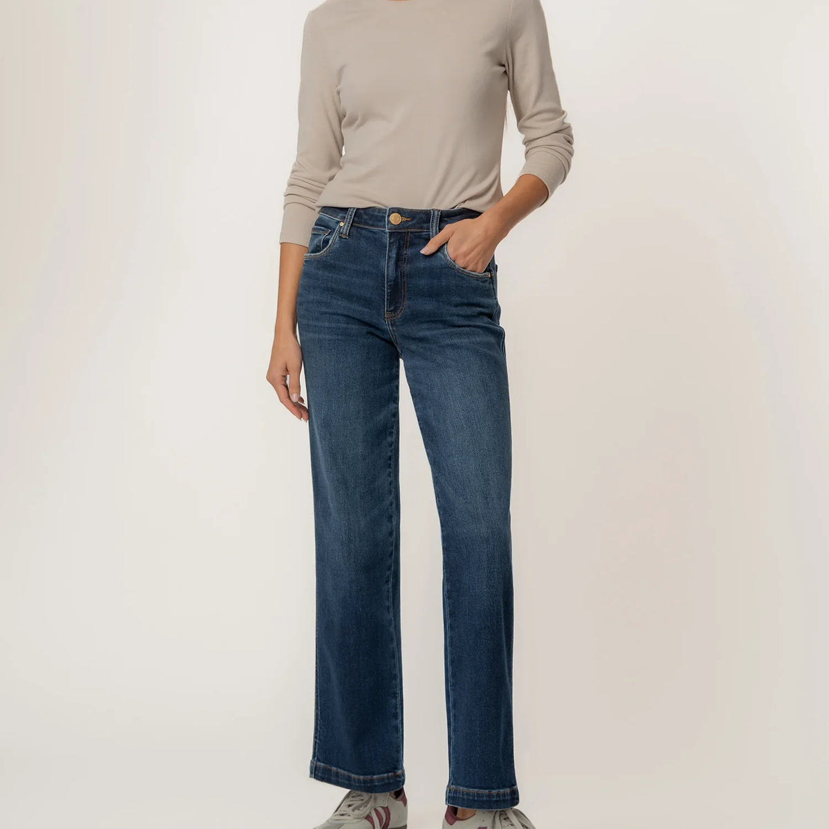 Patti High Rise Straight Leg- Happy w/ Dark Base – Shoptiques