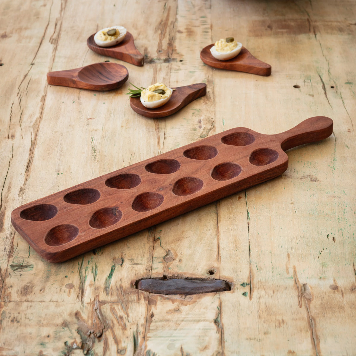 WOODEN DEVILED EGG BOARD – Shoptiques