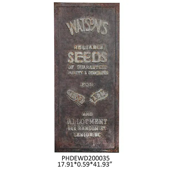 SEED ADVERTISING METAL SIGN – Shoptiques