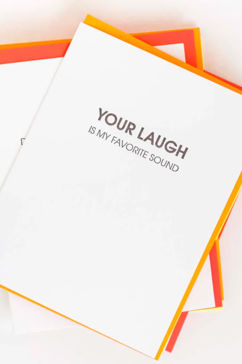 Laugh Favorite Sound Letterpress Card – Shoptiques