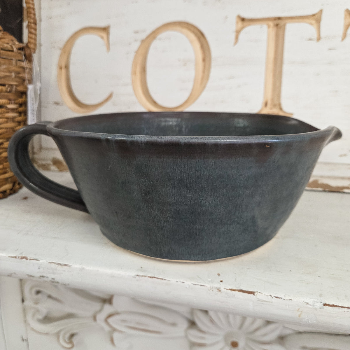 Fingerprint Pottery Mixing Bowl (Peppercorn) – Shoptiques