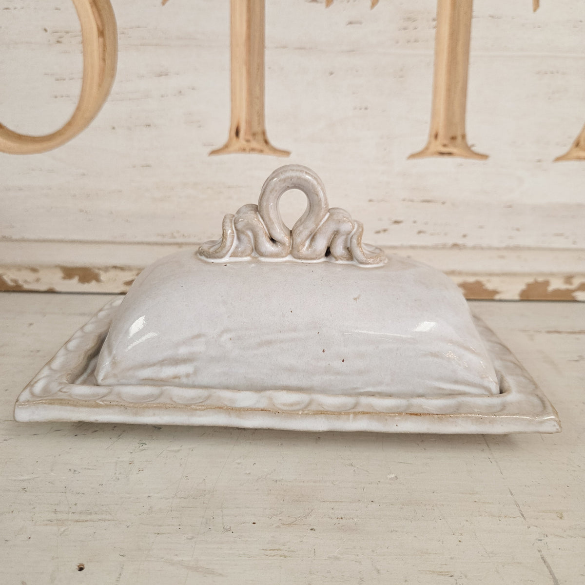 Fingerprint Pottery Butter Dish (More Color Options) – Shoptiques