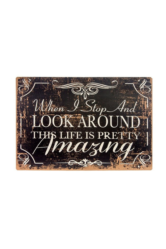 Metal Look Around Sign – Shoptiques