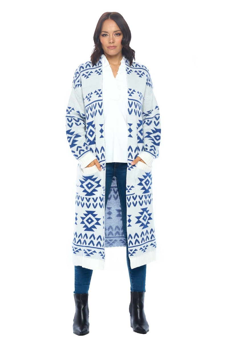 Blue Open Front Duster – Shoptiques