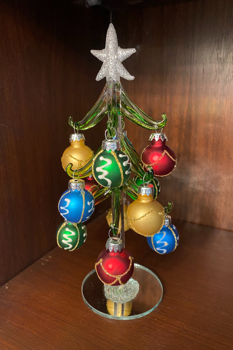 Handblown Glass Tree with Assorted Glass Ornaments – Shoptiques